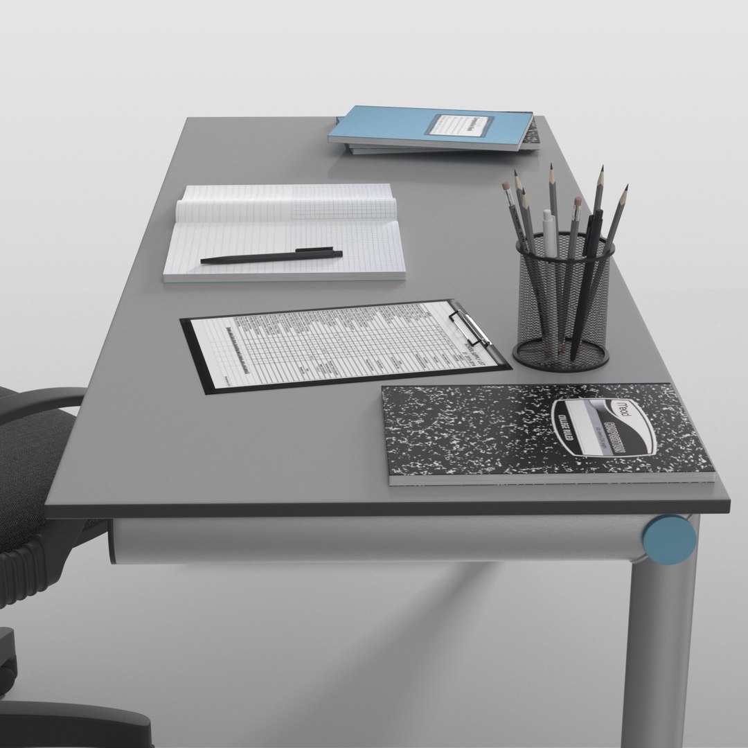 Realistic teacher table model - TurboSquid 1218936