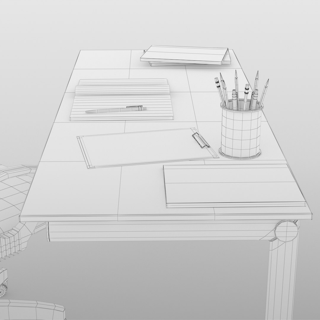 Realistic teacher table model - TurboSquid 1218936