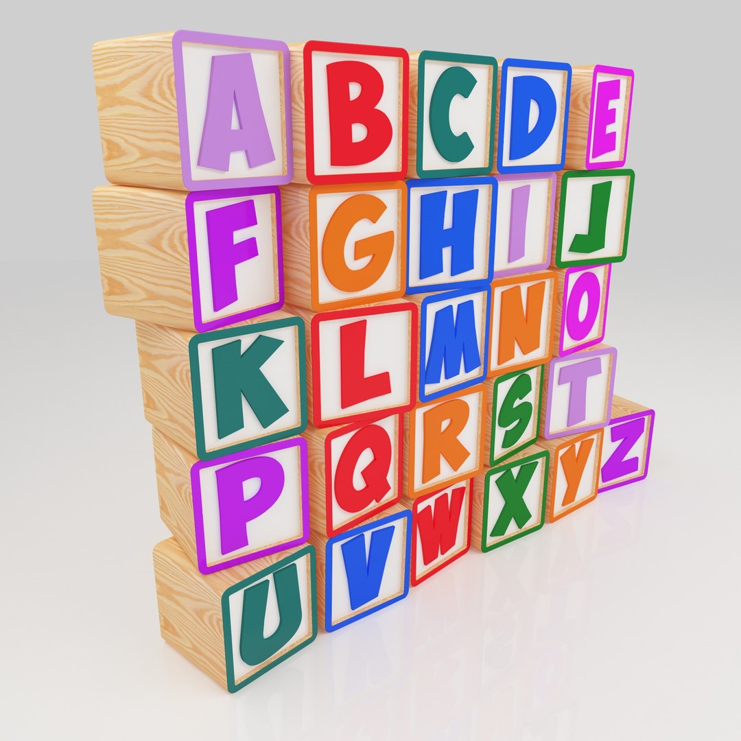 3ds Wooden Blocks Alphabet