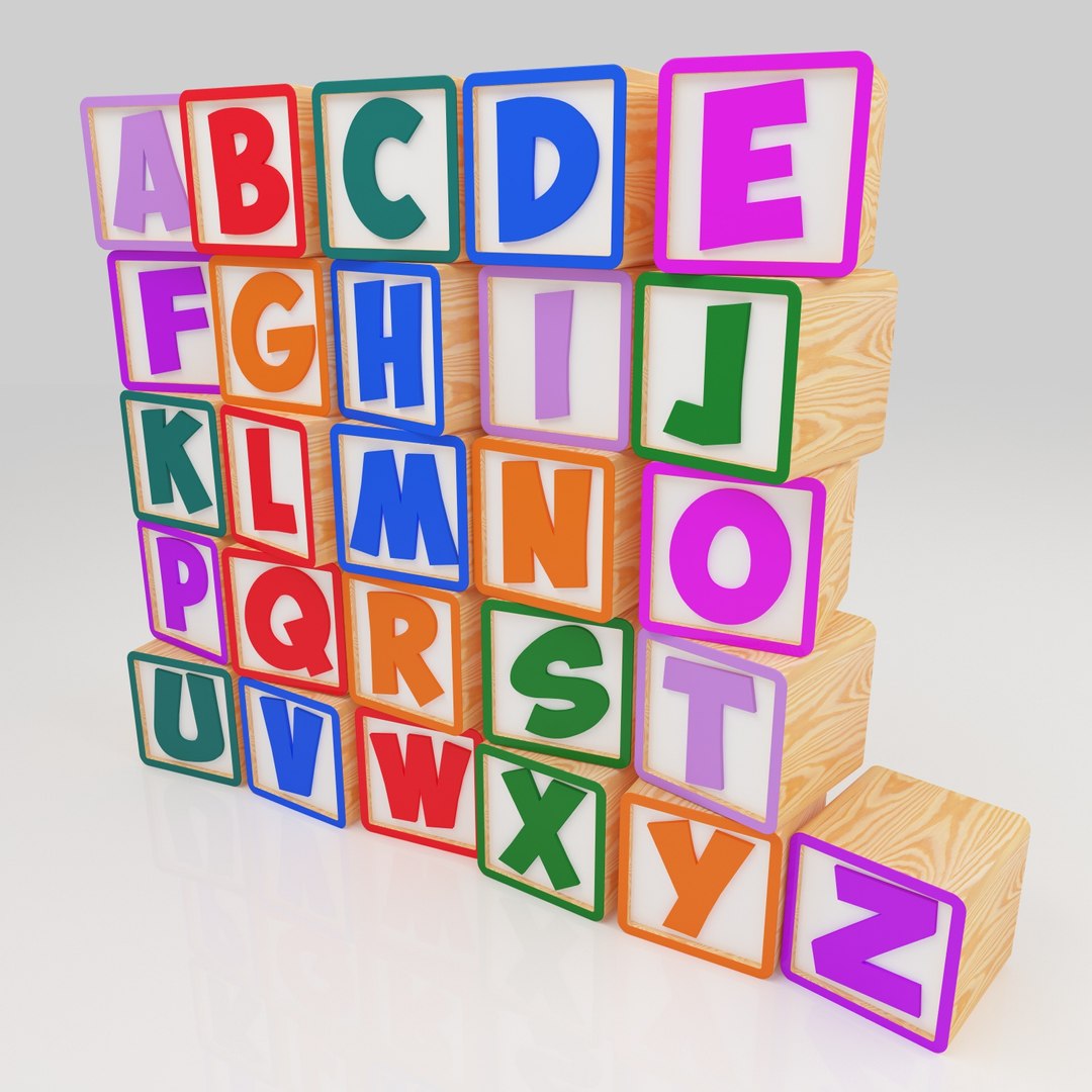 3ds Wooden Blocks Alphabet