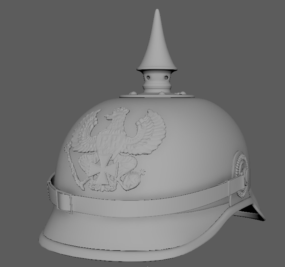 3d German Pickelhaube Helmet