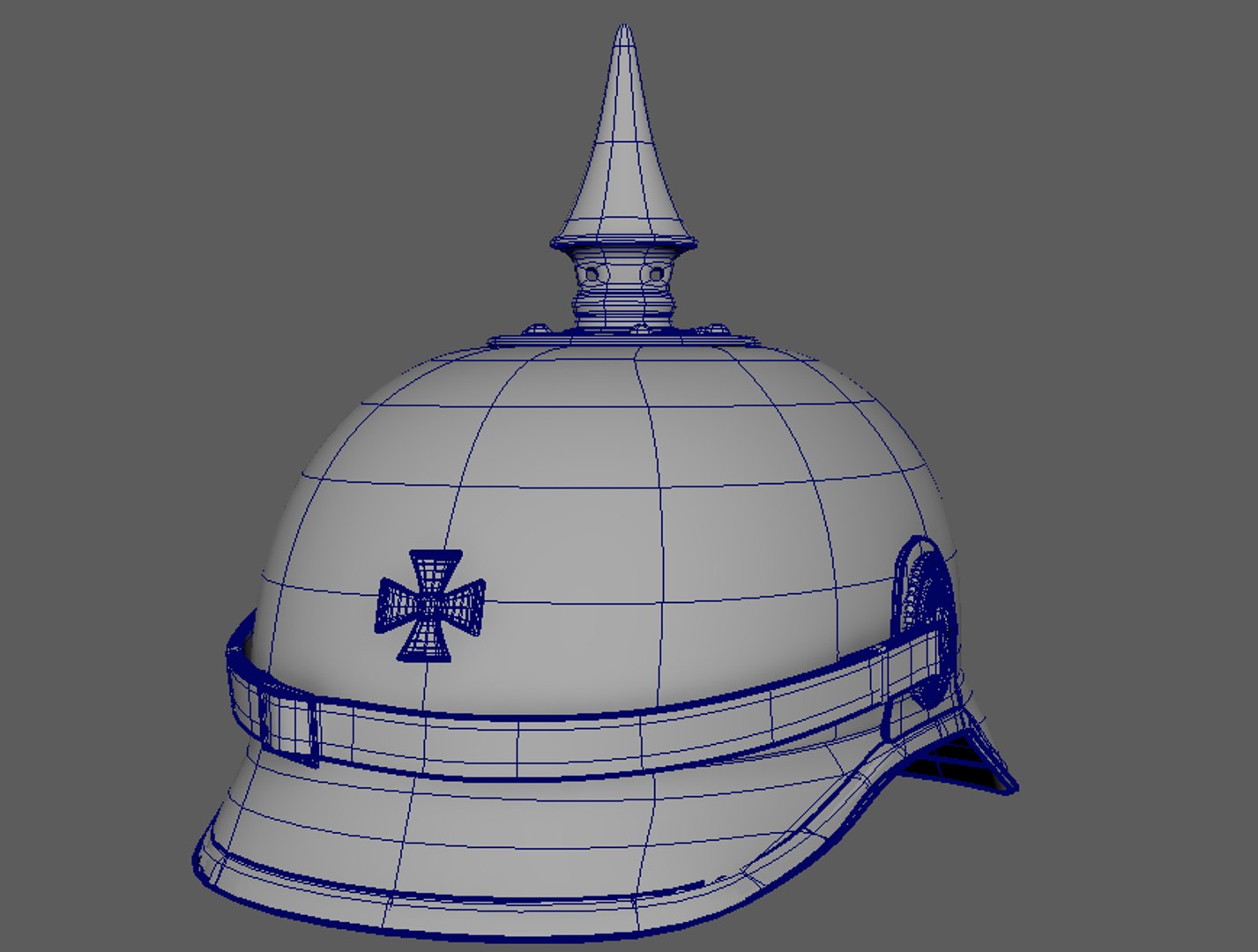 3d German Pickelhaube Helmet