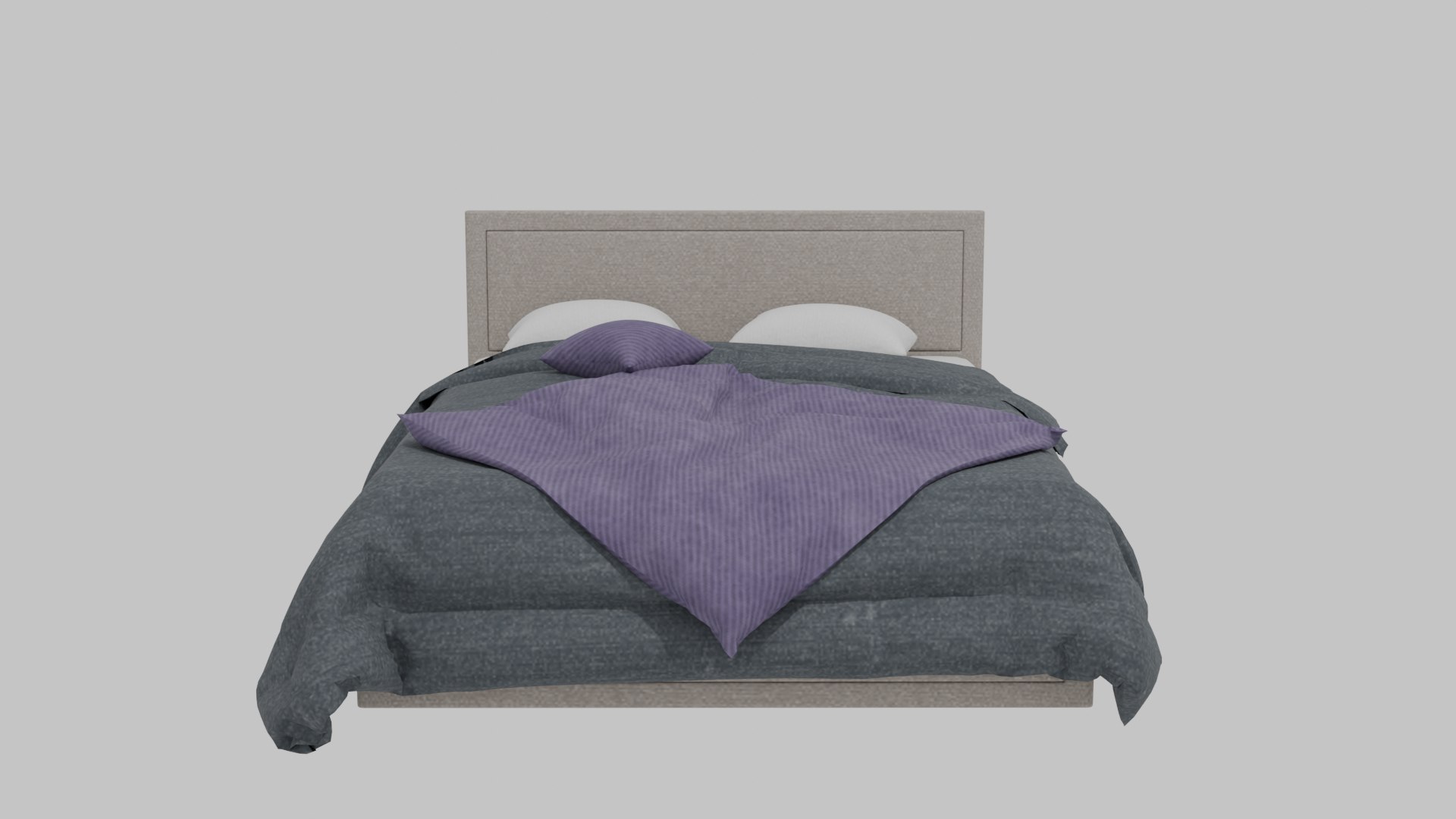 3D Modern Style Bed - TurboSquid 2432003