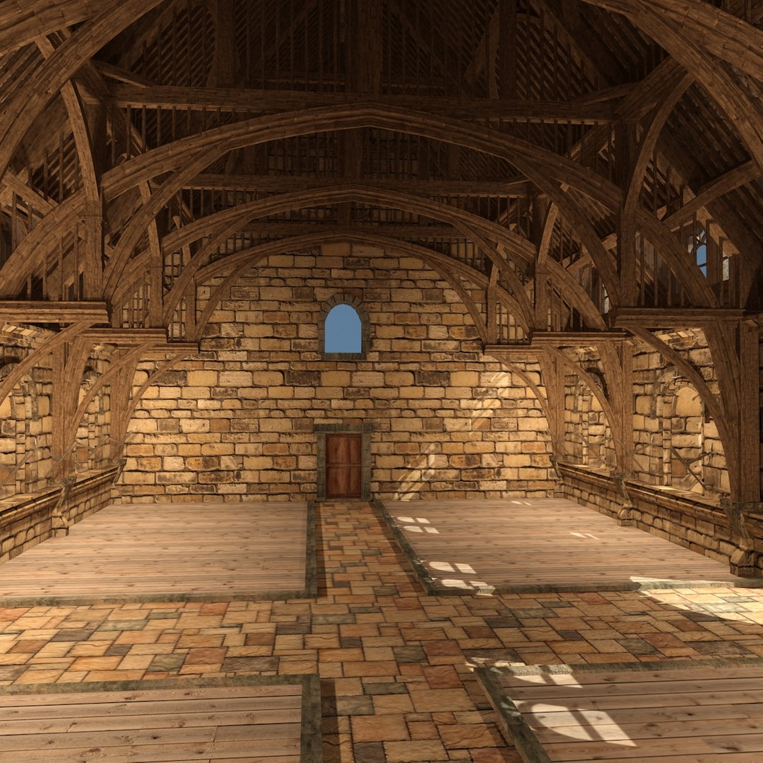 3d Medieval Market Hall
