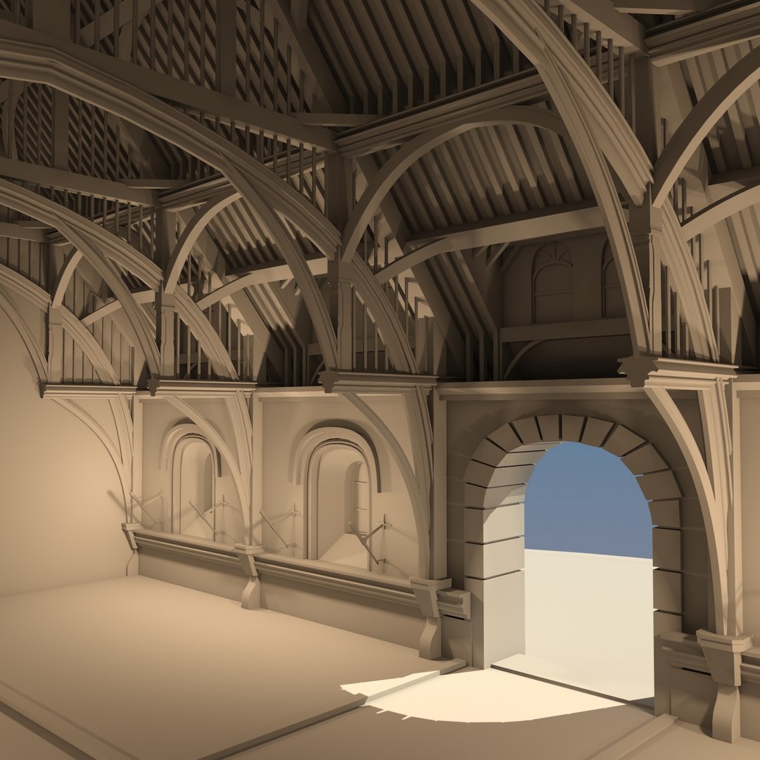 3d Medieval Market Hall