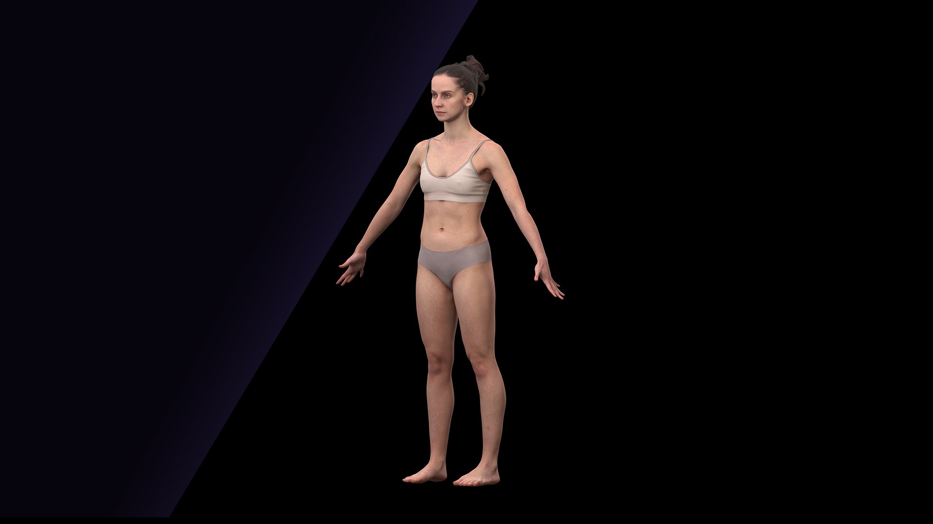 3D Model Cleaned A Pose Scan Zolzaya Underwear - TurboSquid 2126163