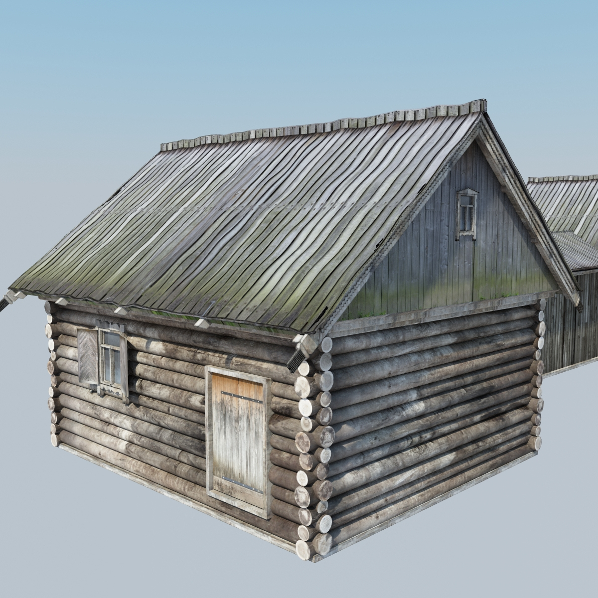 3d model of russian hut
