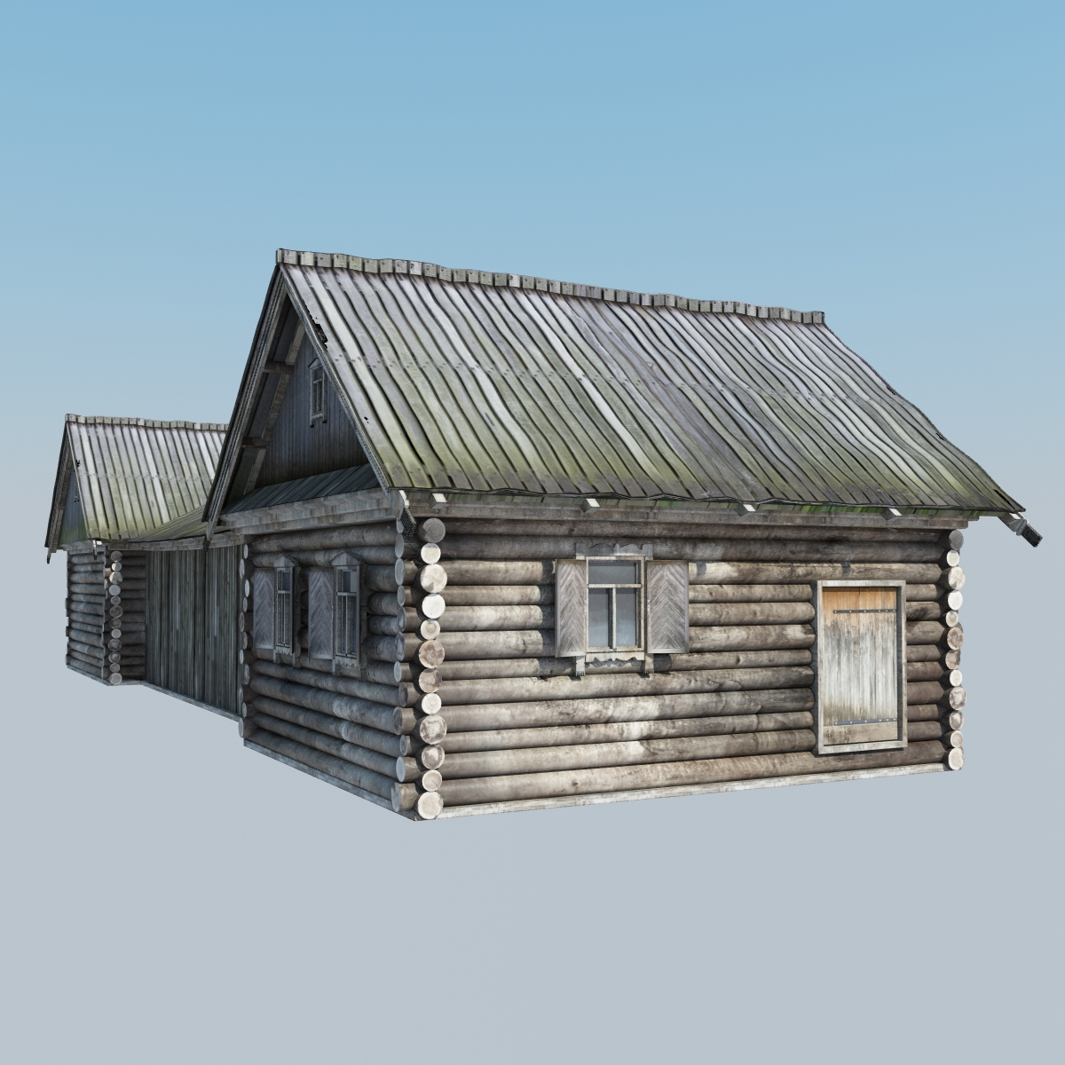 3d model of russian hut