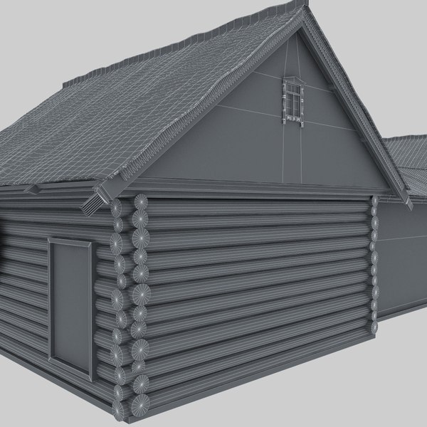 3d model of russian hut