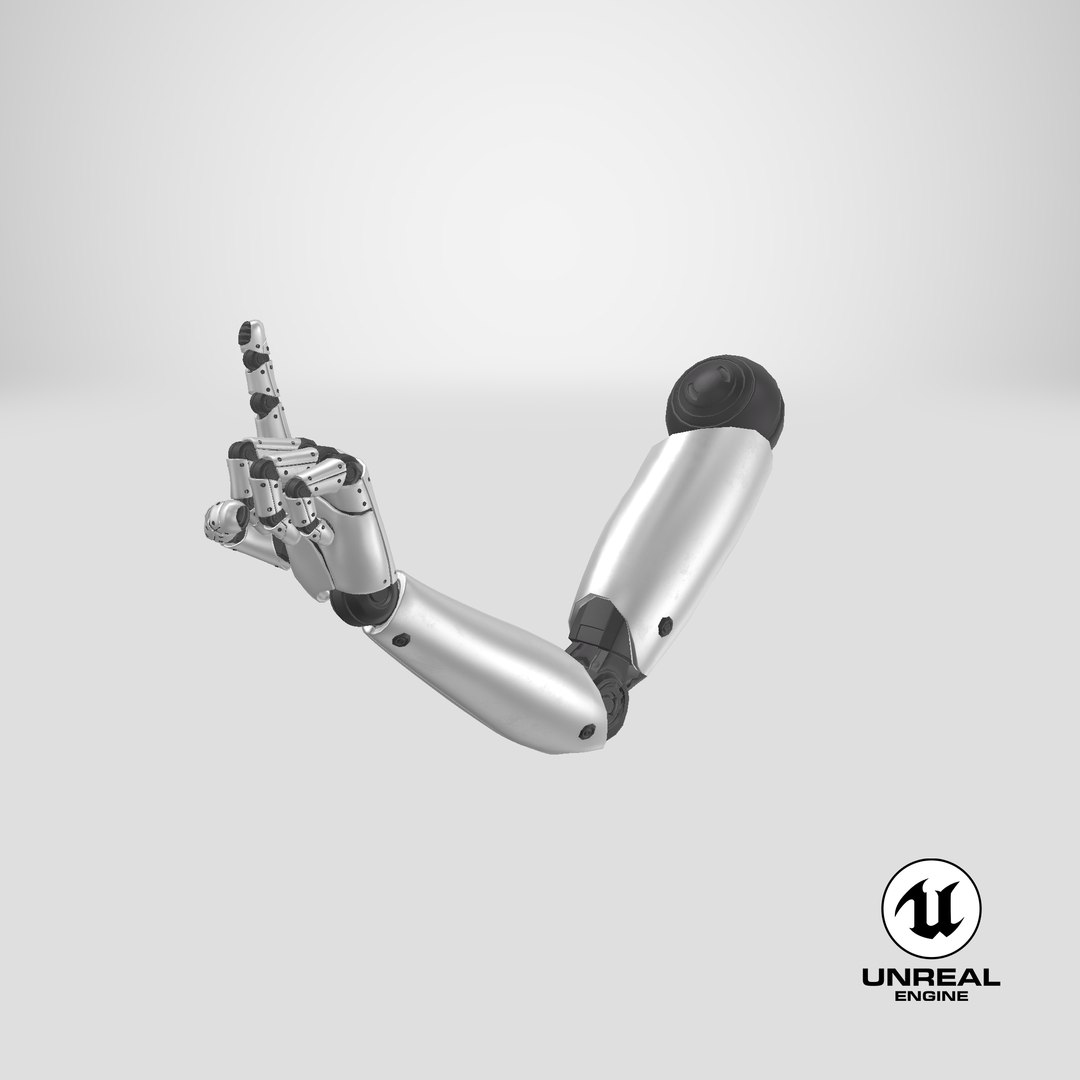 3D Pointing Cyborg Hand - TurboSquid 2095362