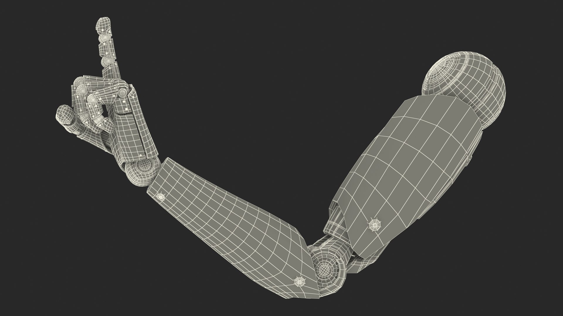 3D Pointing Cyborg Hand - TurboSquid 2095362