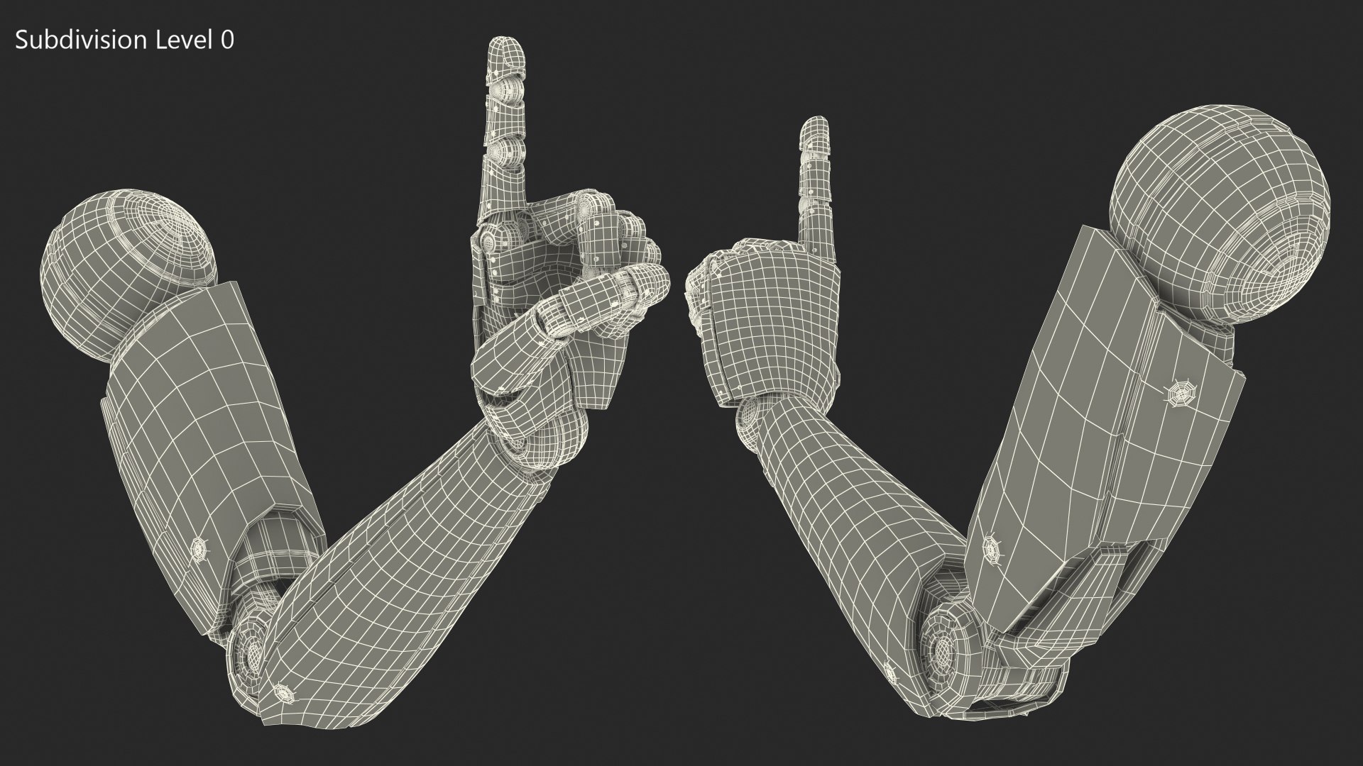 3D Pointing Cyborg Hand - TurboSquid 2095362