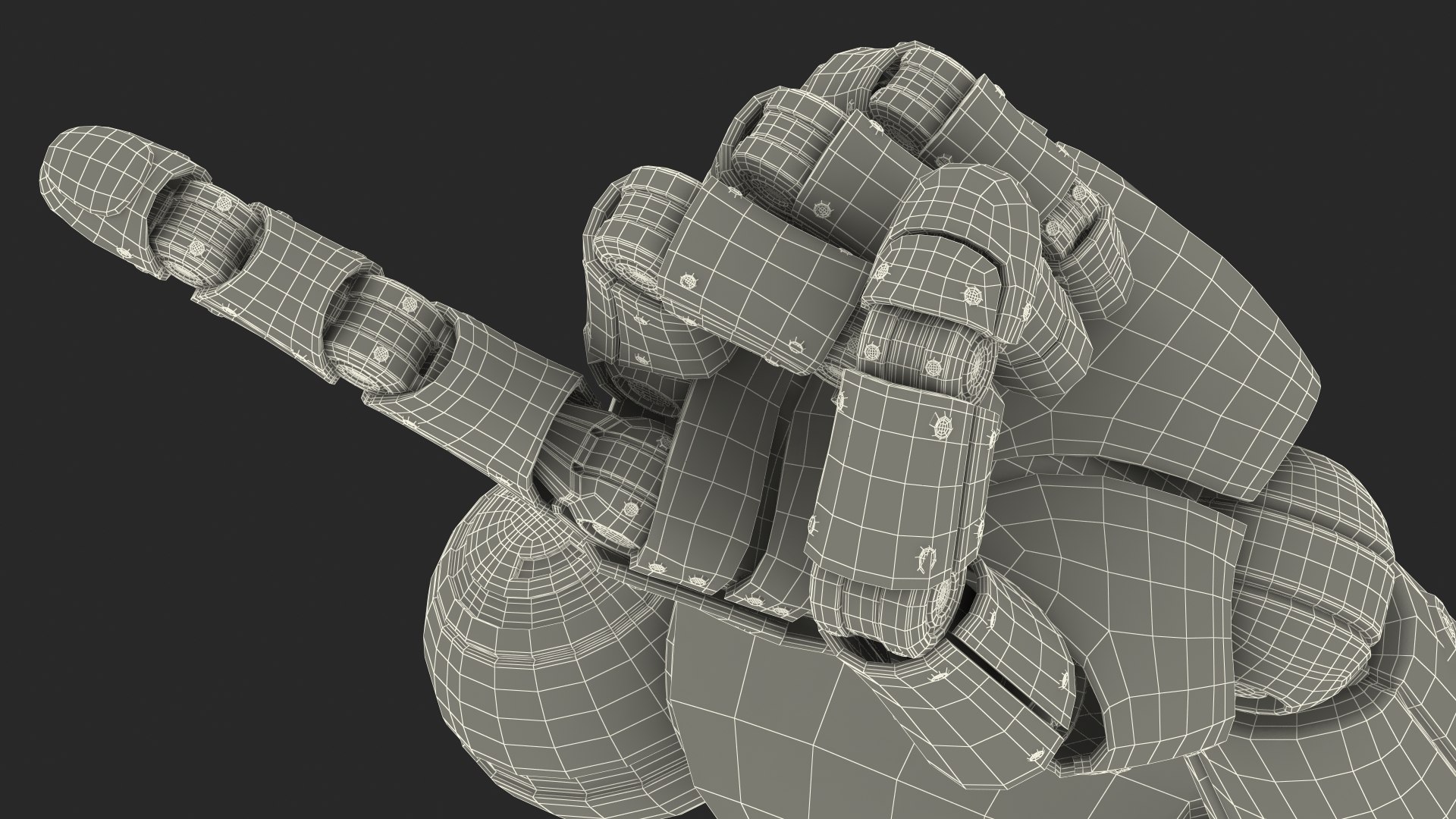 3D Pointing Cyborg Hand - TurboSquid 2095362