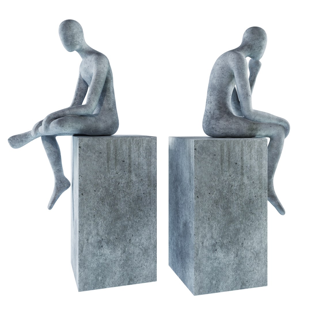 3D Model Concrete Figurines Set - TurboSquid 2201698