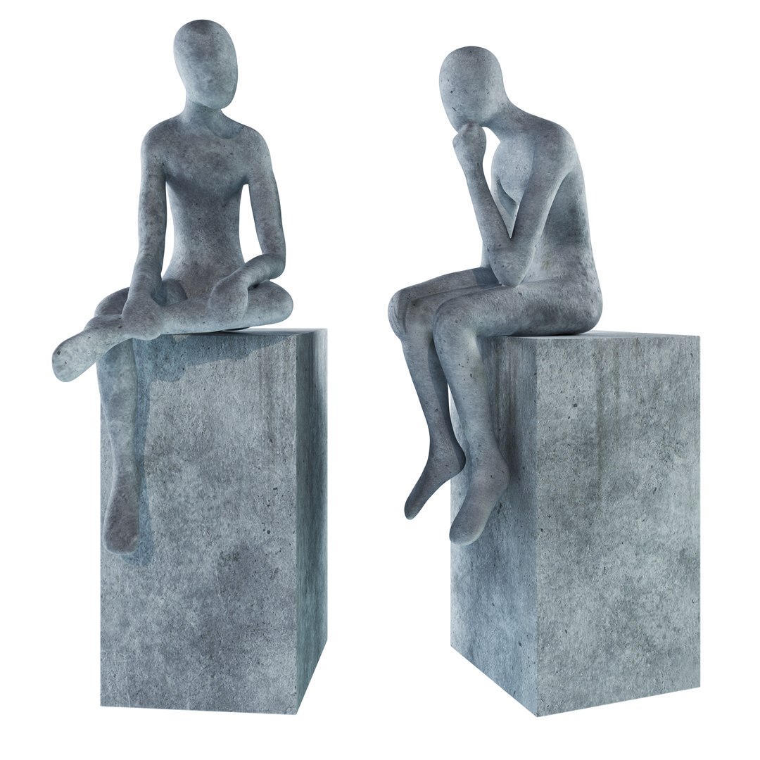 3D Model Concrete Figurines Set - TurboSquid 2201698