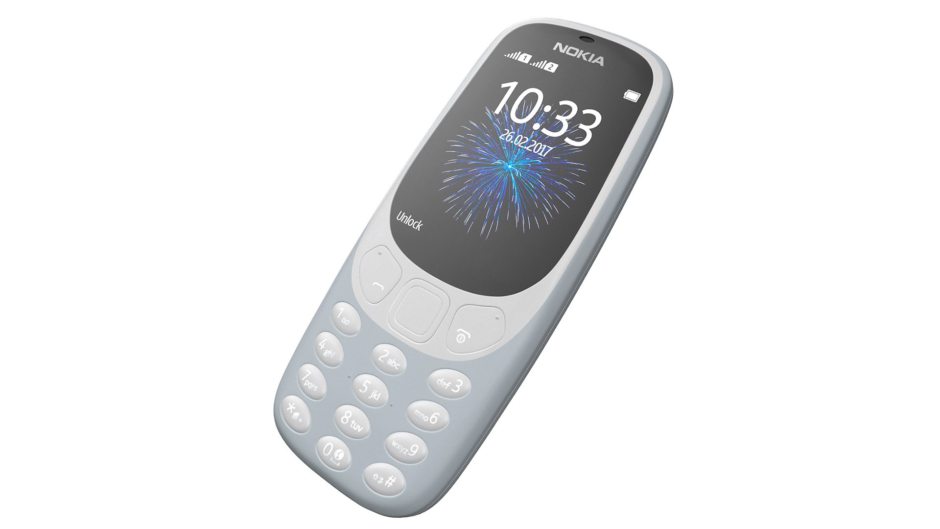 Grey Nokia 3310 New Lights On 3D Model - TurboSquid 2264776