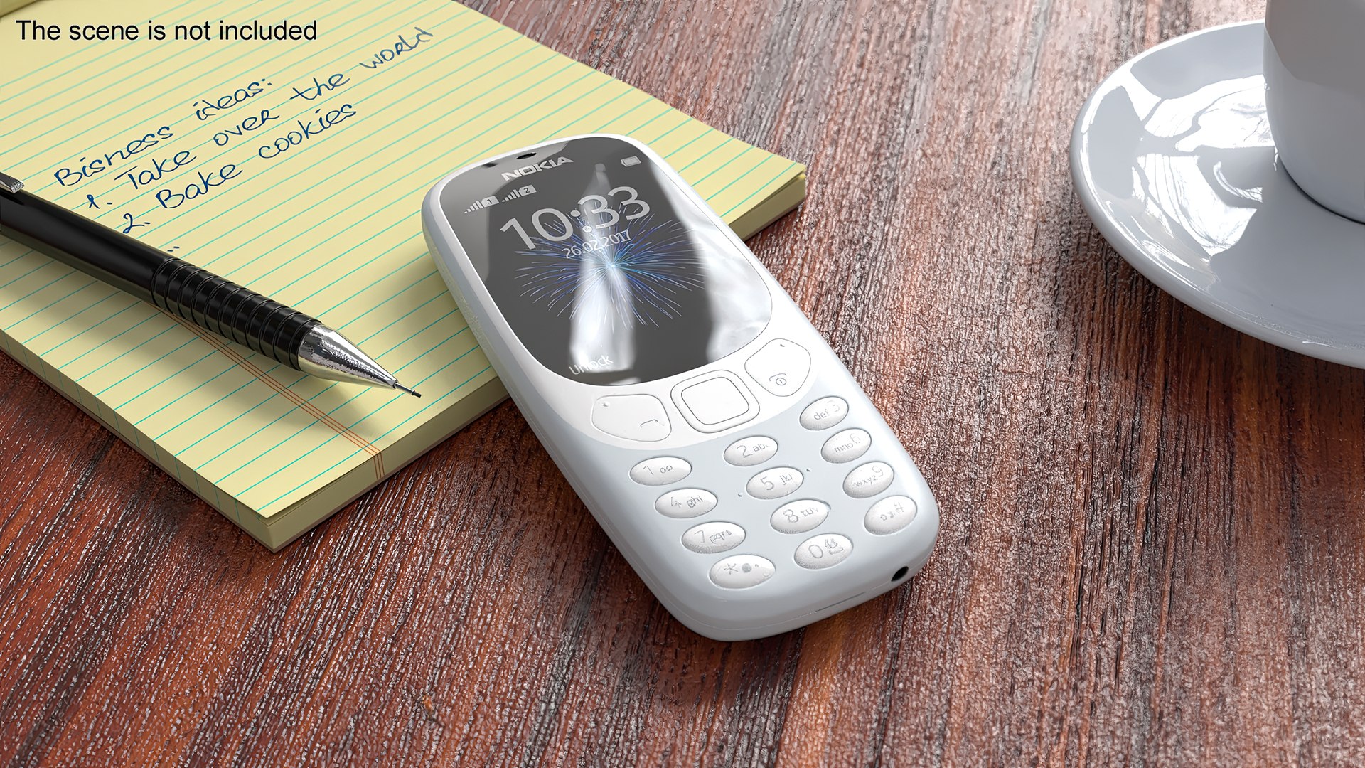Grey Nokia 3310 New Lights On 3D Model - TurboSquid 2264776