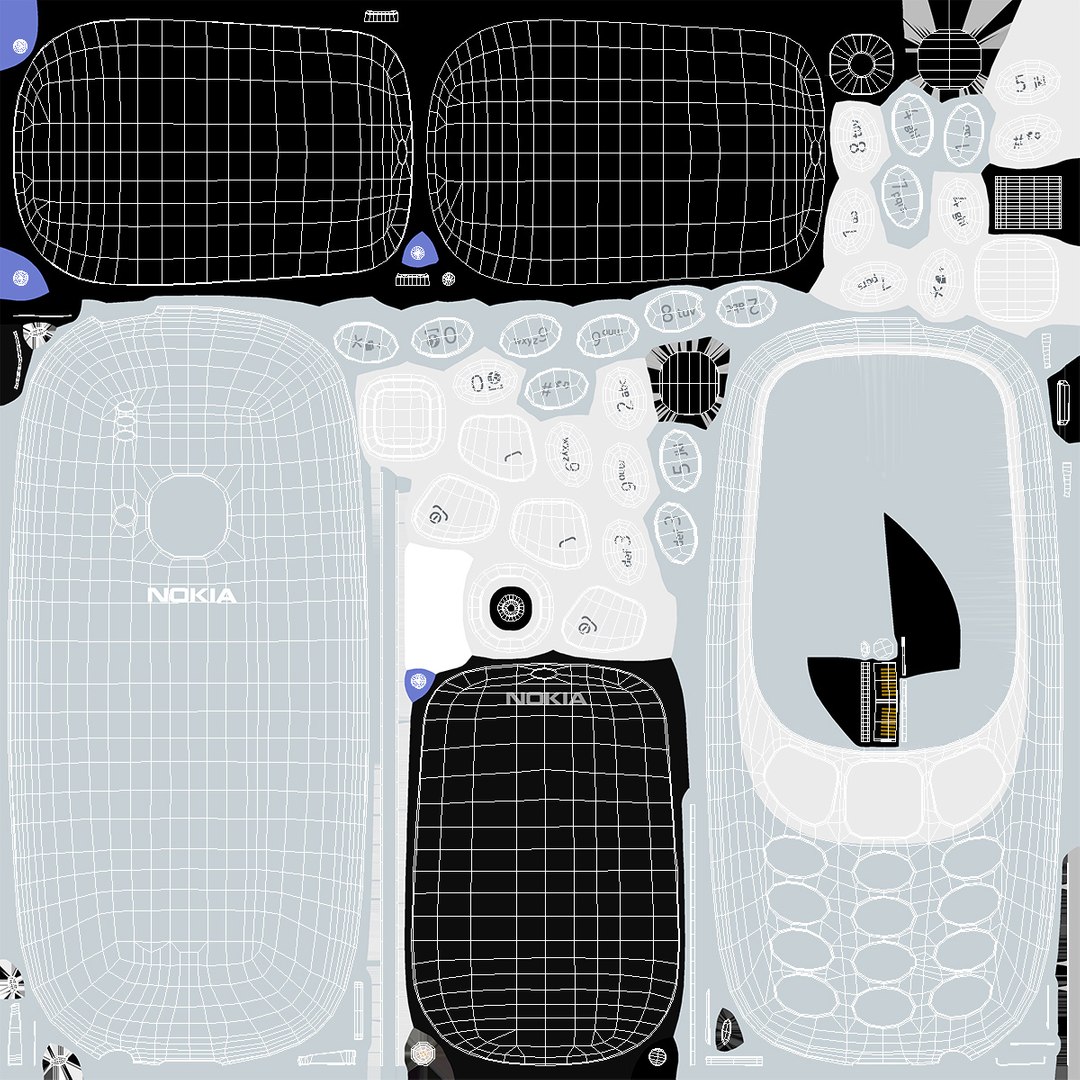 Grey Nokia 3310 New Lights On 3D Model - TurboSquid 2264776
