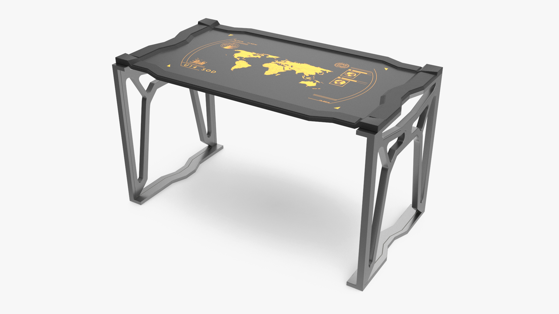 3D Model Sci-fi Table Orange - TurboSquid 2123594