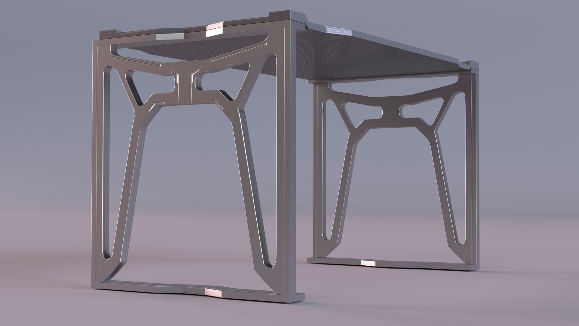 3D Model Sci-fi Table Orange - TurboSquid 2123594