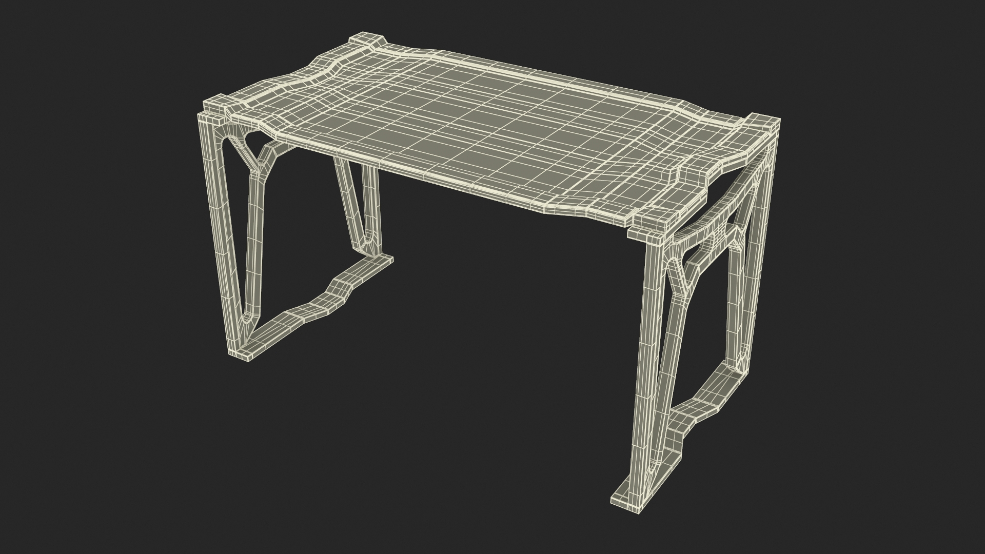 3D Model Sci-fi Table Orange - TurboSquid 2123594