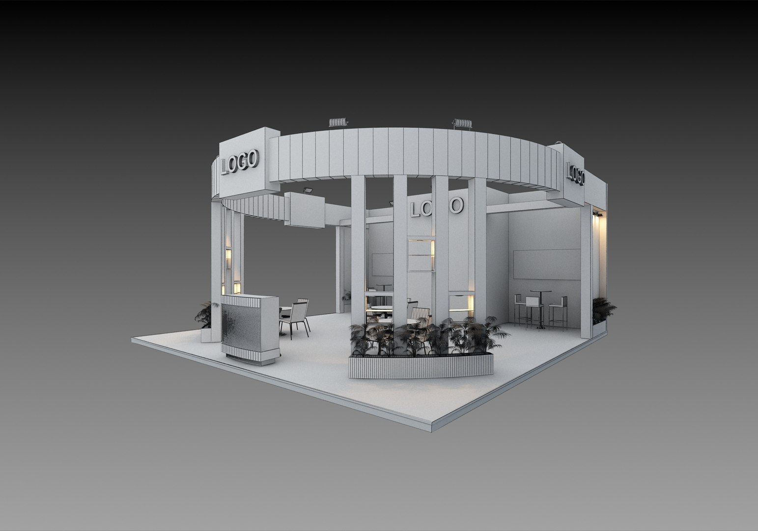 3D Exhibition Stand Model - TurboSquid 2004377