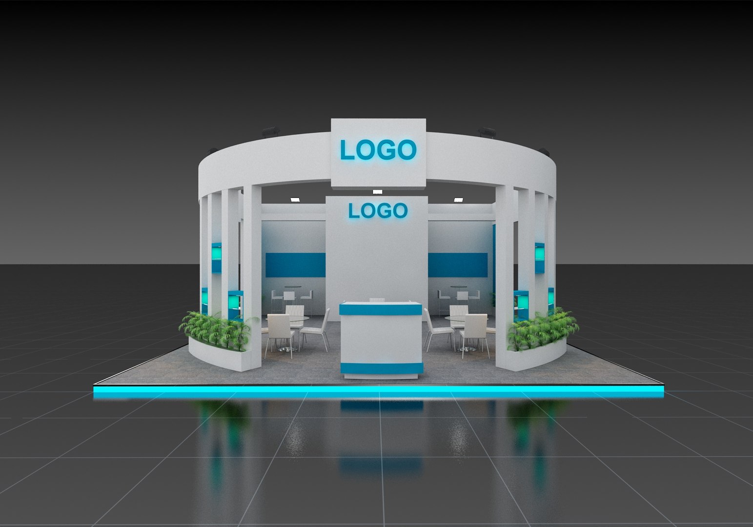 3D Exhibition Stand Model - TurboSquid 2004377