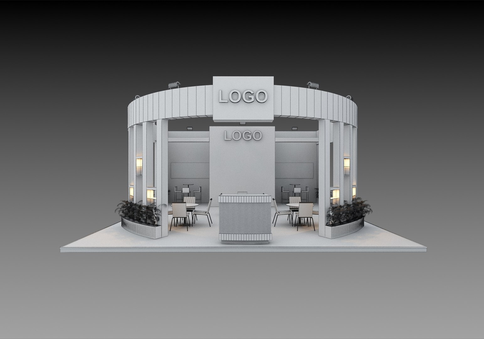 3D Exhibition Stand Model - TurboSquid 2004377