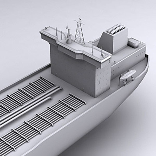 3d spar oil platform tanker ship model