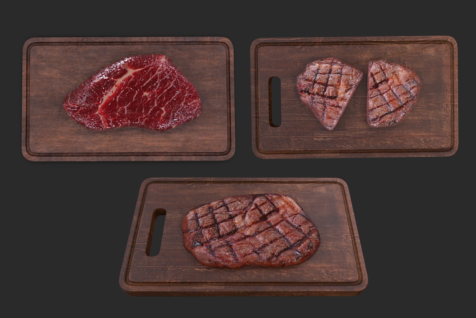 Meat set 3D model - TurboSquid 1584600