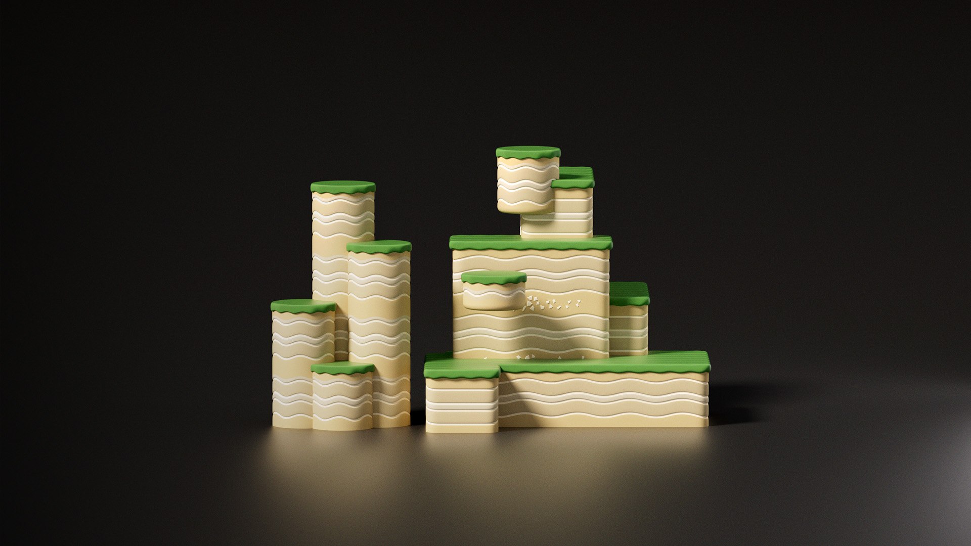 3D Mario Platforms And Hills 43 Objects - TurboSquid 2192237