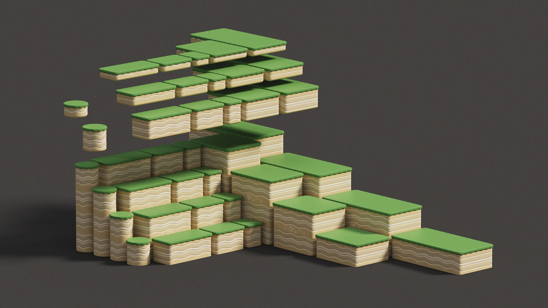 3D Mario Platforms And Hills 43 Objects - TurboSquid 2192237