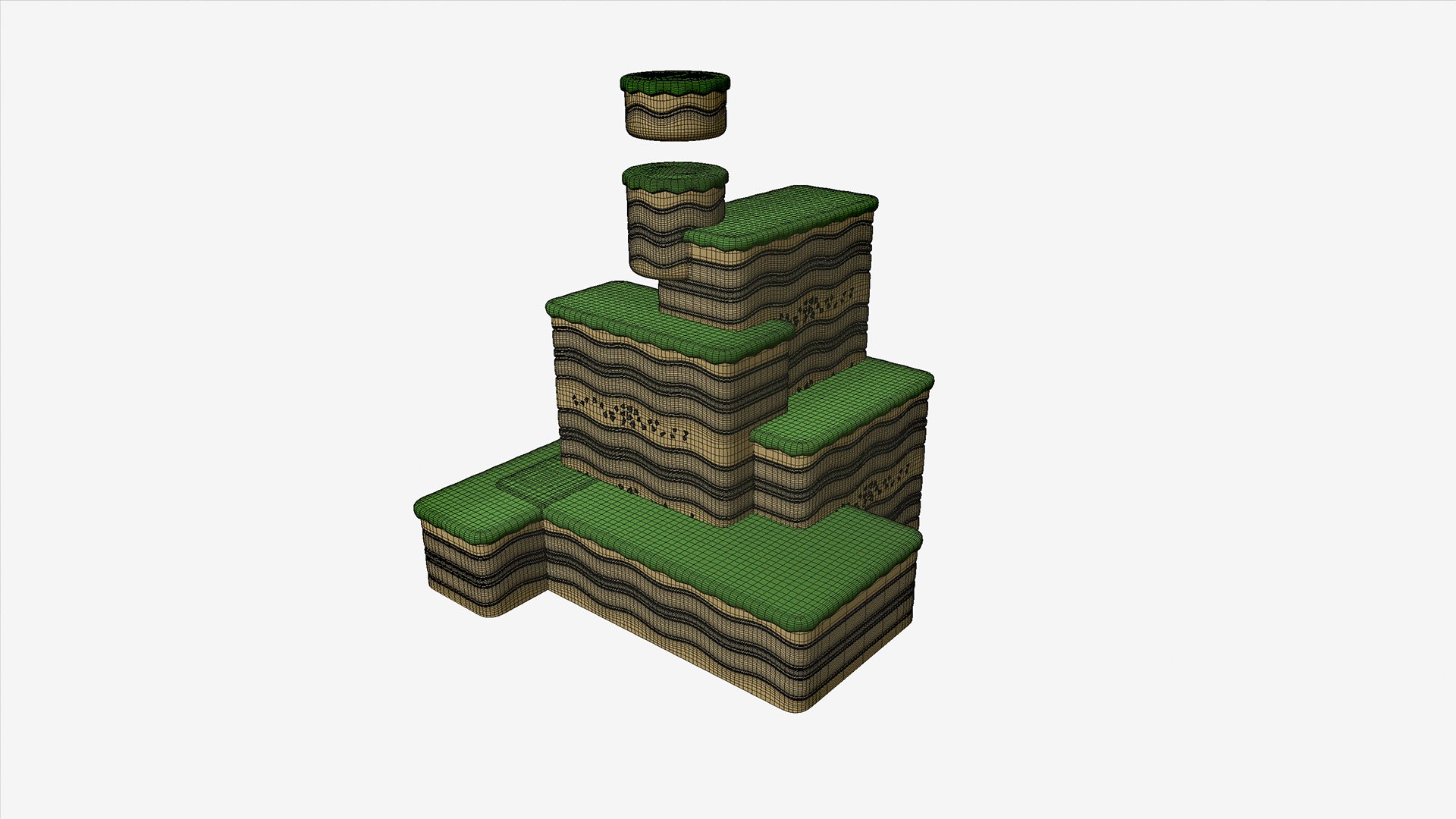 3D Mario Platforms And Hills 43 Objects - TurboSquid 2192237