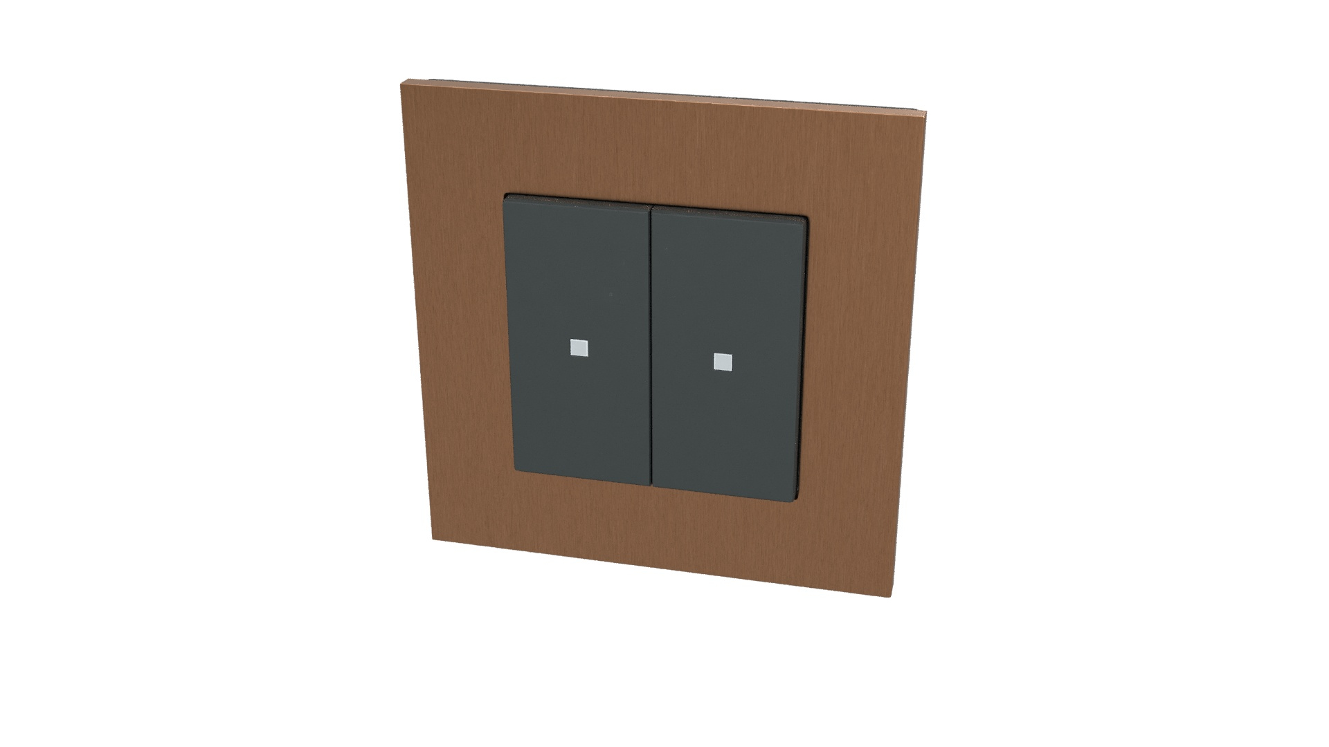 Dual Light Switch Panel Copper Black Model - TurboSquid 2409988