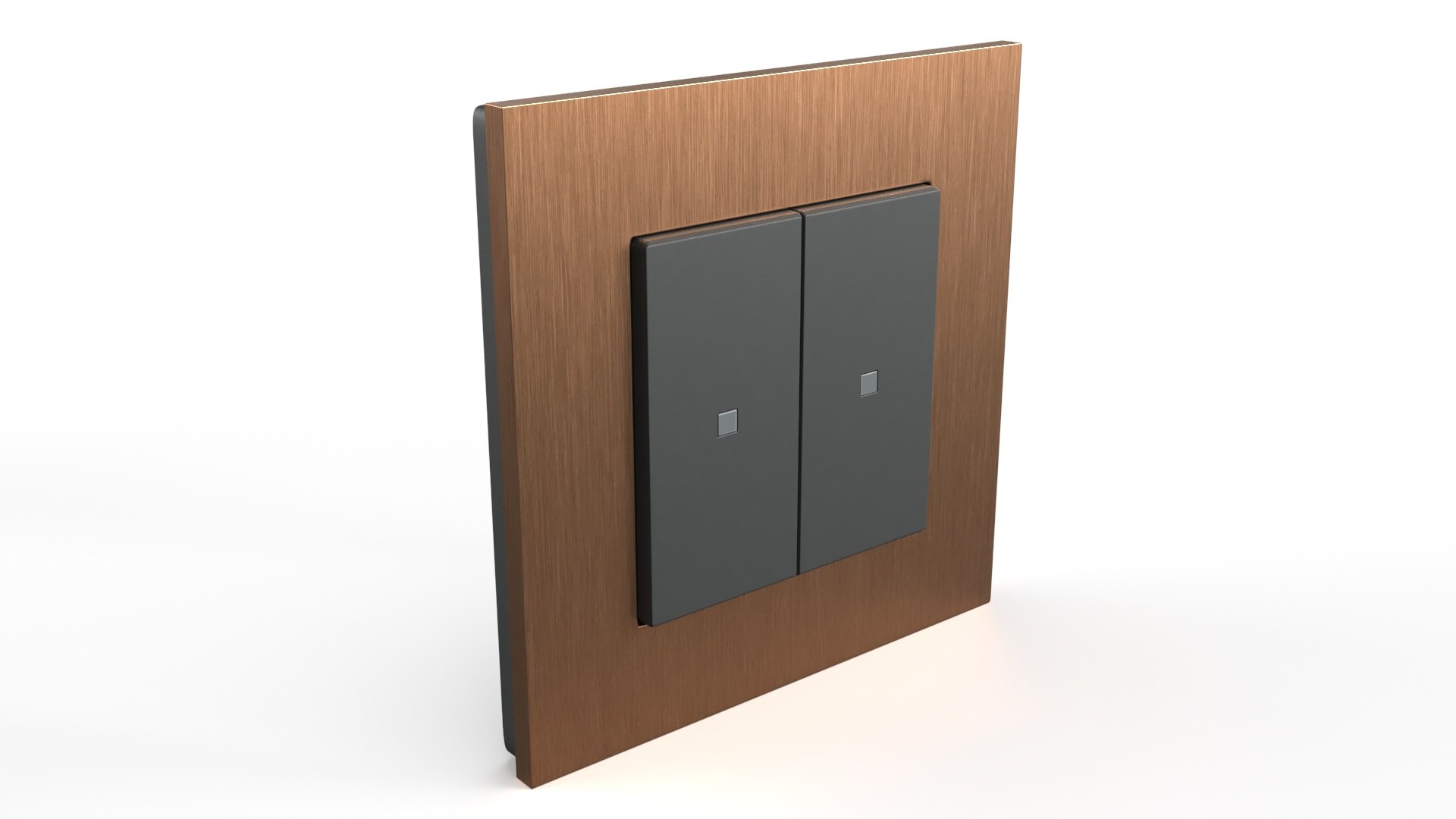 Dual Light Switch Panel Copper Black Model - TurboSquid 2409988