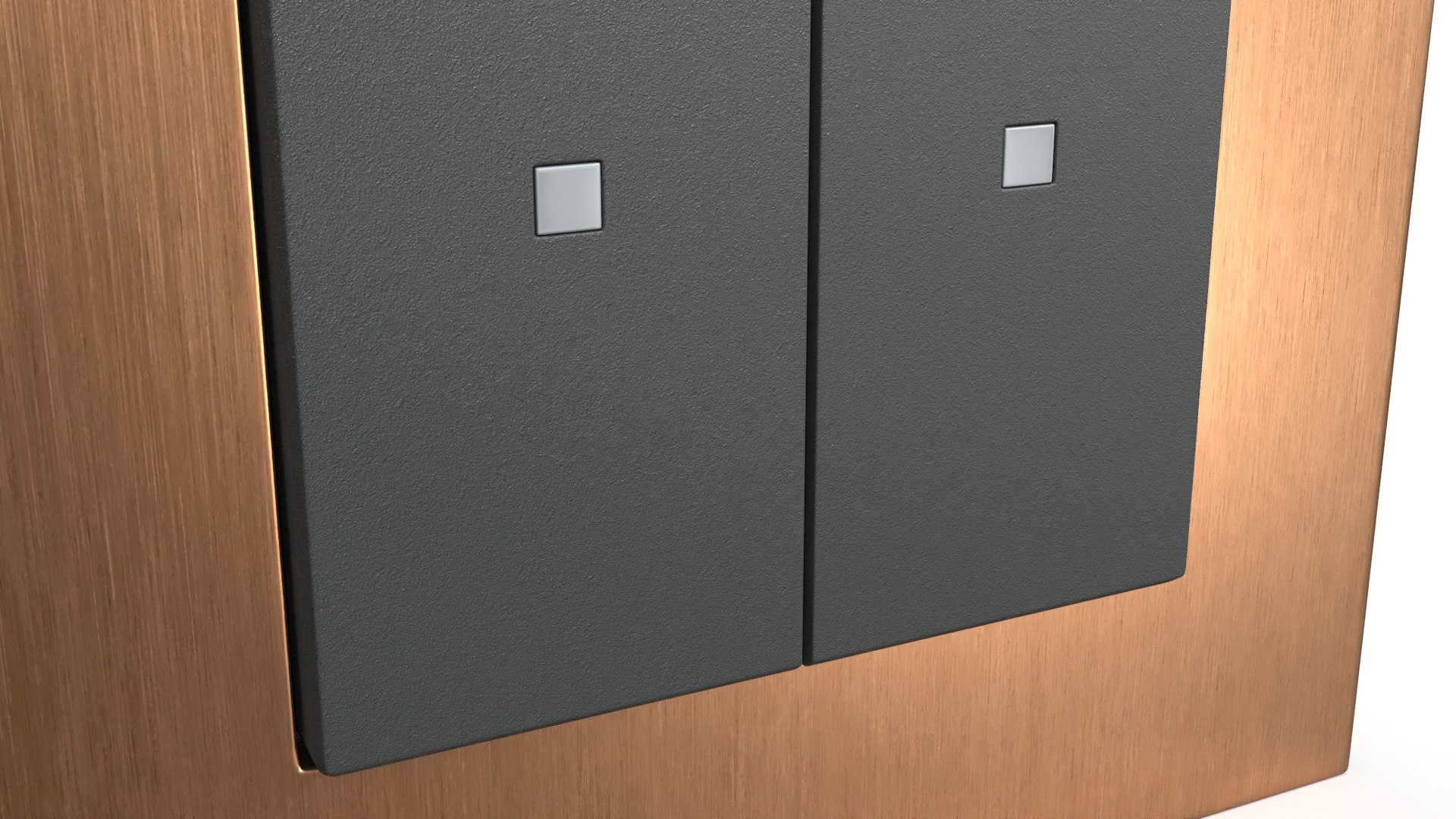Dual Light Switch Panel Copper Black Model - TurboSquid 2409988