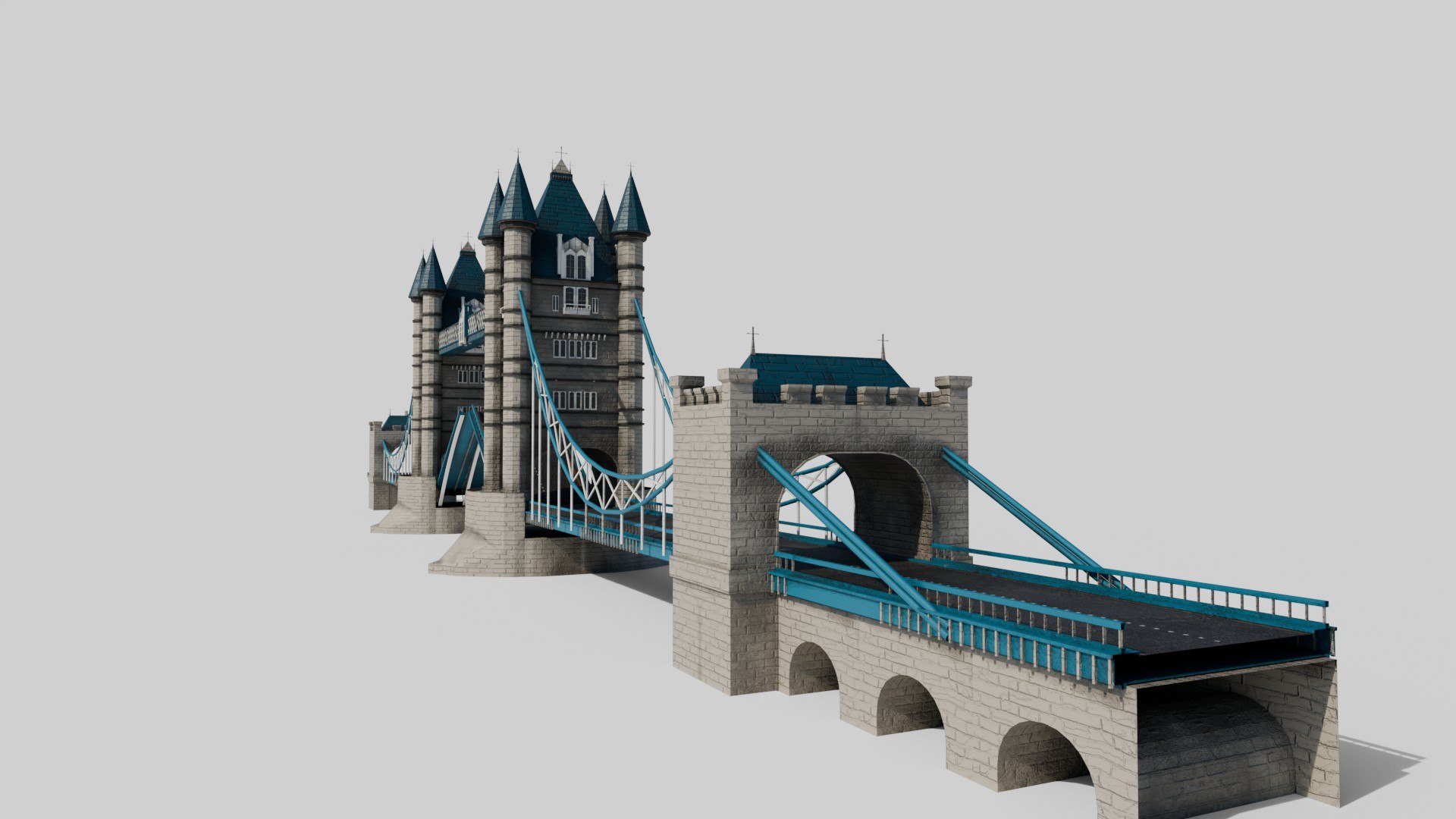 3D Low Poly London Tower Bridge Landmark Model - TurboSquid 2215737