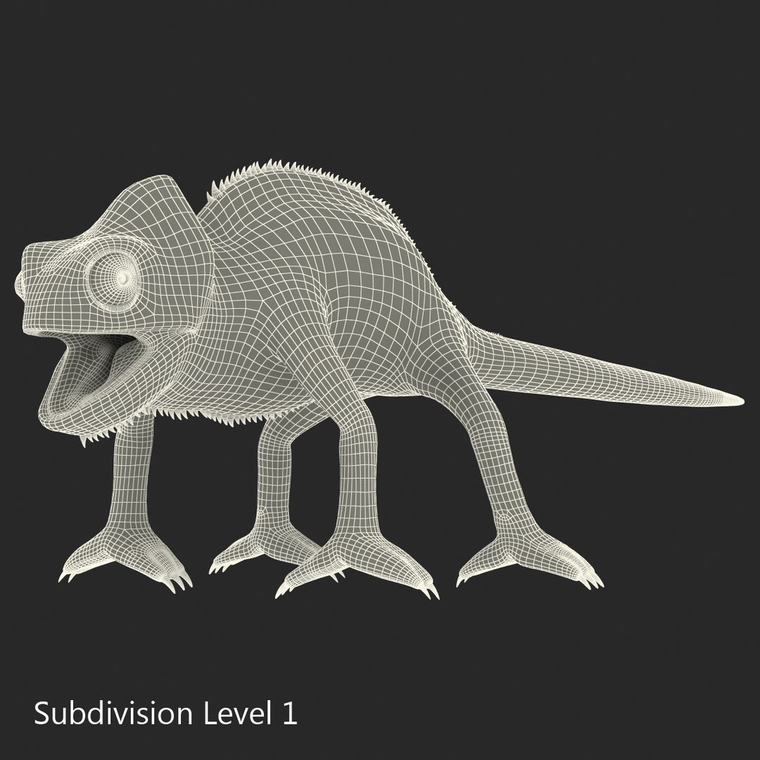 3d model chameleon rigged