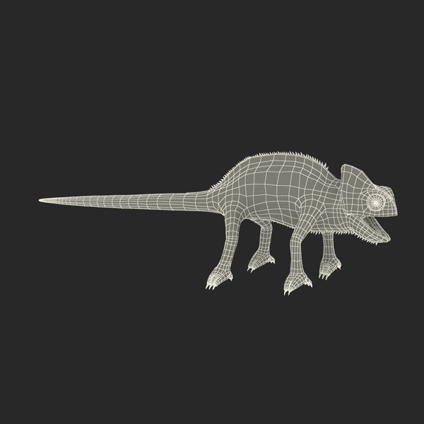 3d model chameleon rigged