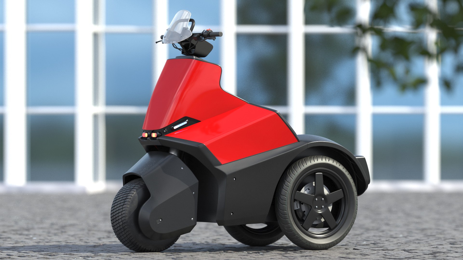 Electric Bike Red Light 3D - TurboSquid 1954847