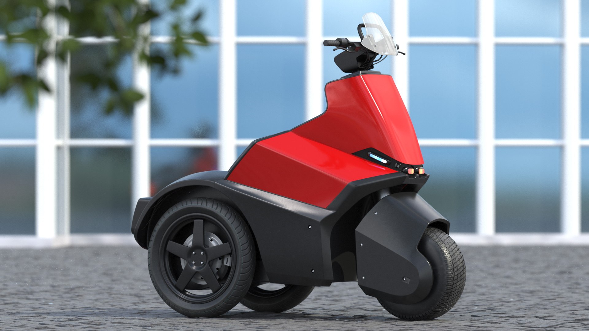 Electric Bike Red Light 3D - TurboSquid 1954847