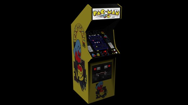 pac-man arcade machine 3d obj