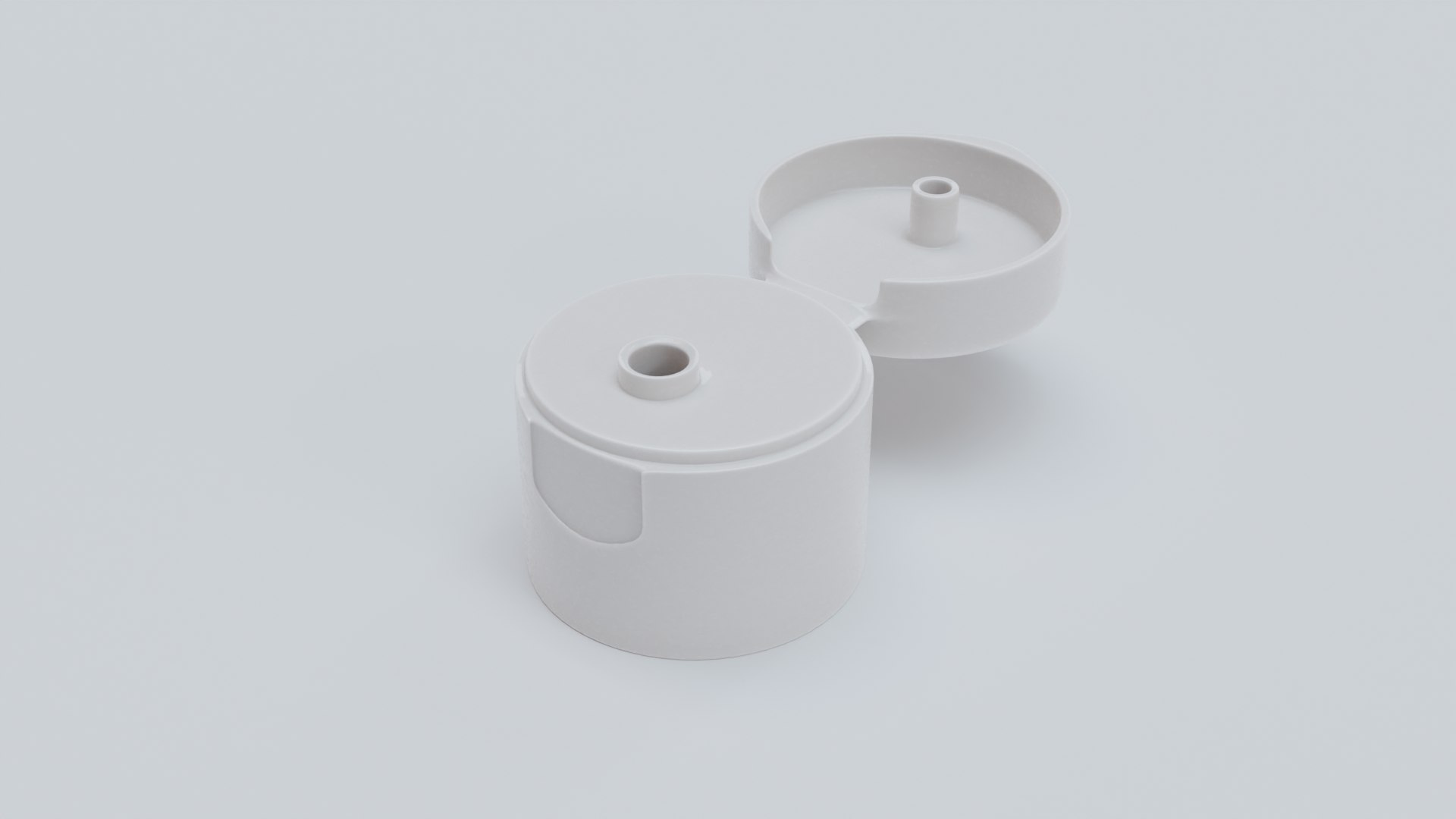 White Plastic Flip Cap 3D model - TurboSquid 2128152