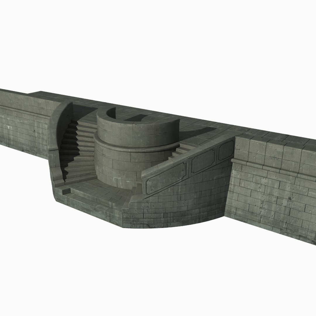 3d Harbor Wall Model