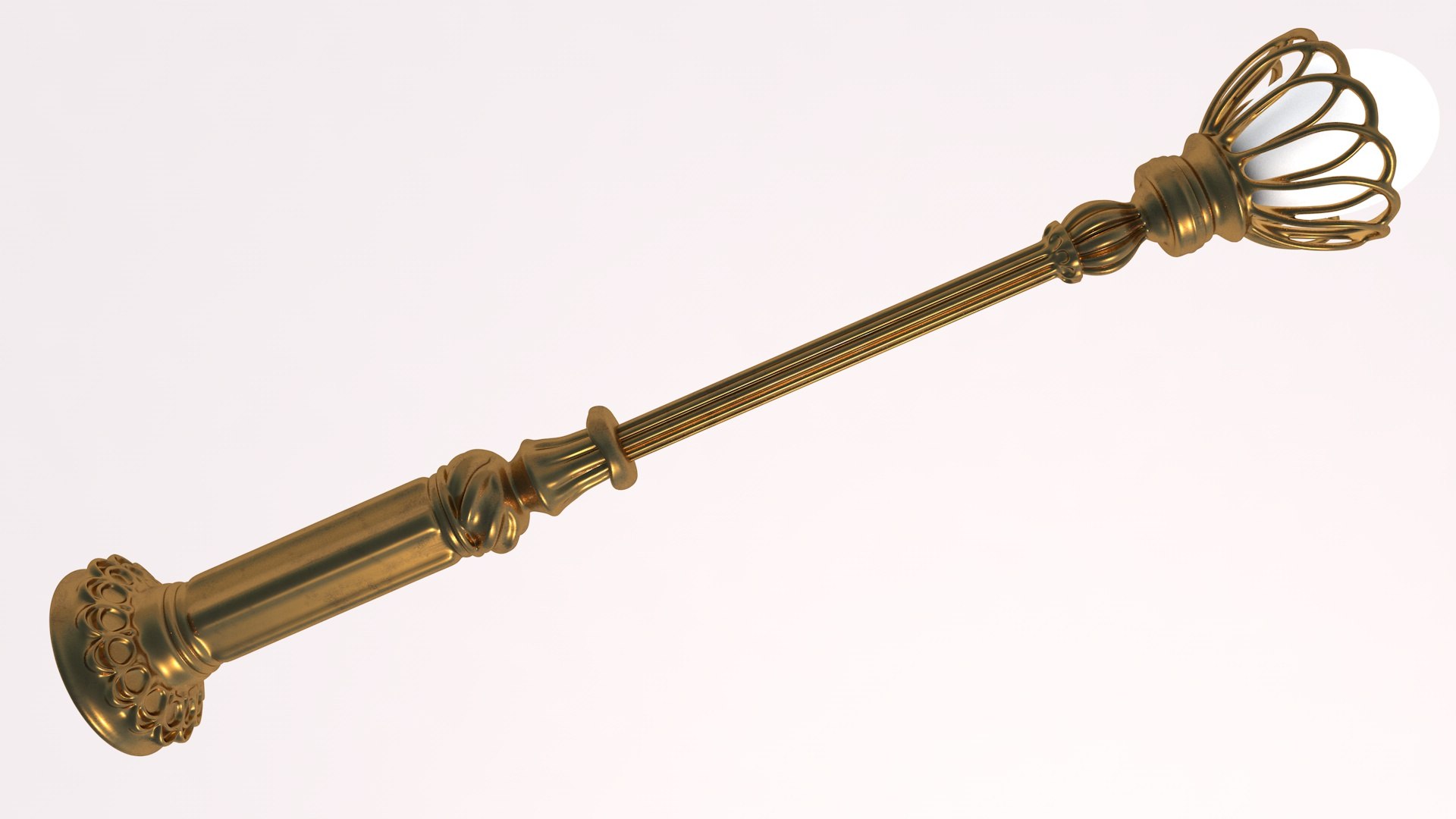 3D Central Park Lamp Post gold - TurboSquid 1764754