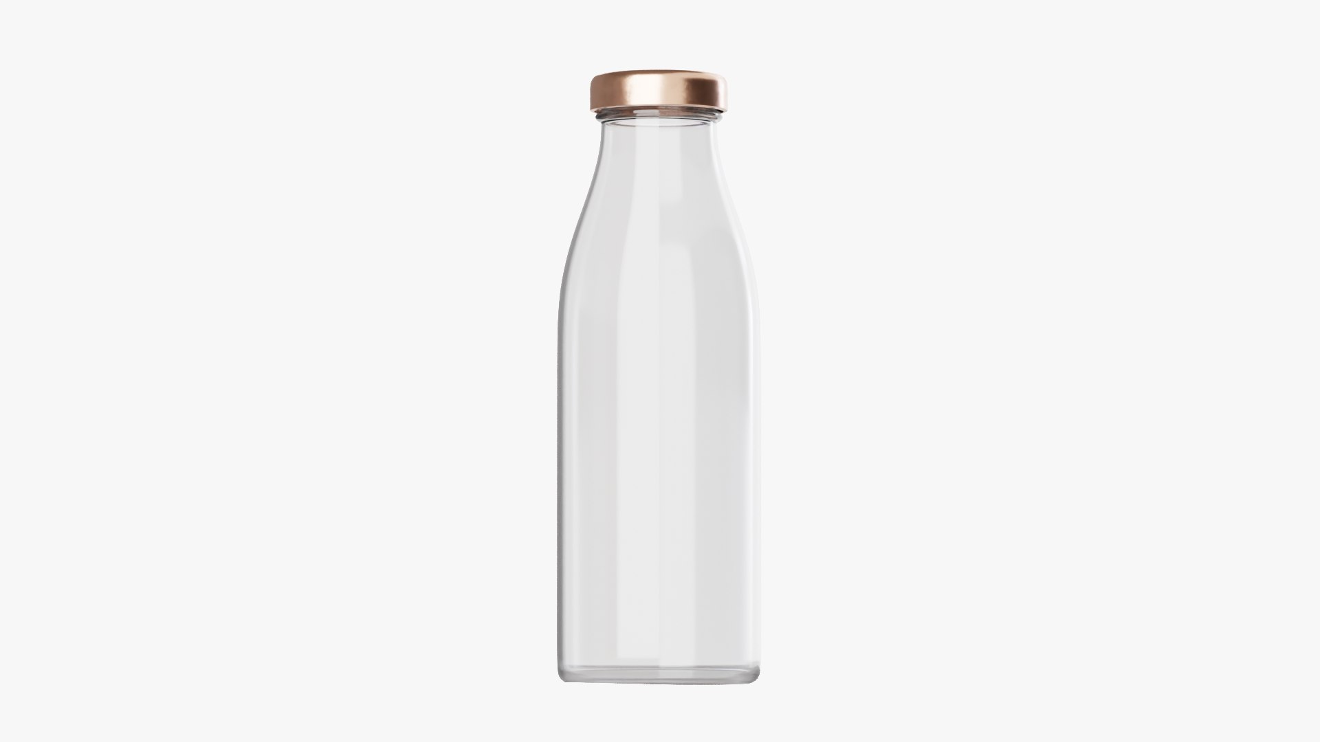 3D Empty Glass Milk Bottle - TurboSquid 2508860