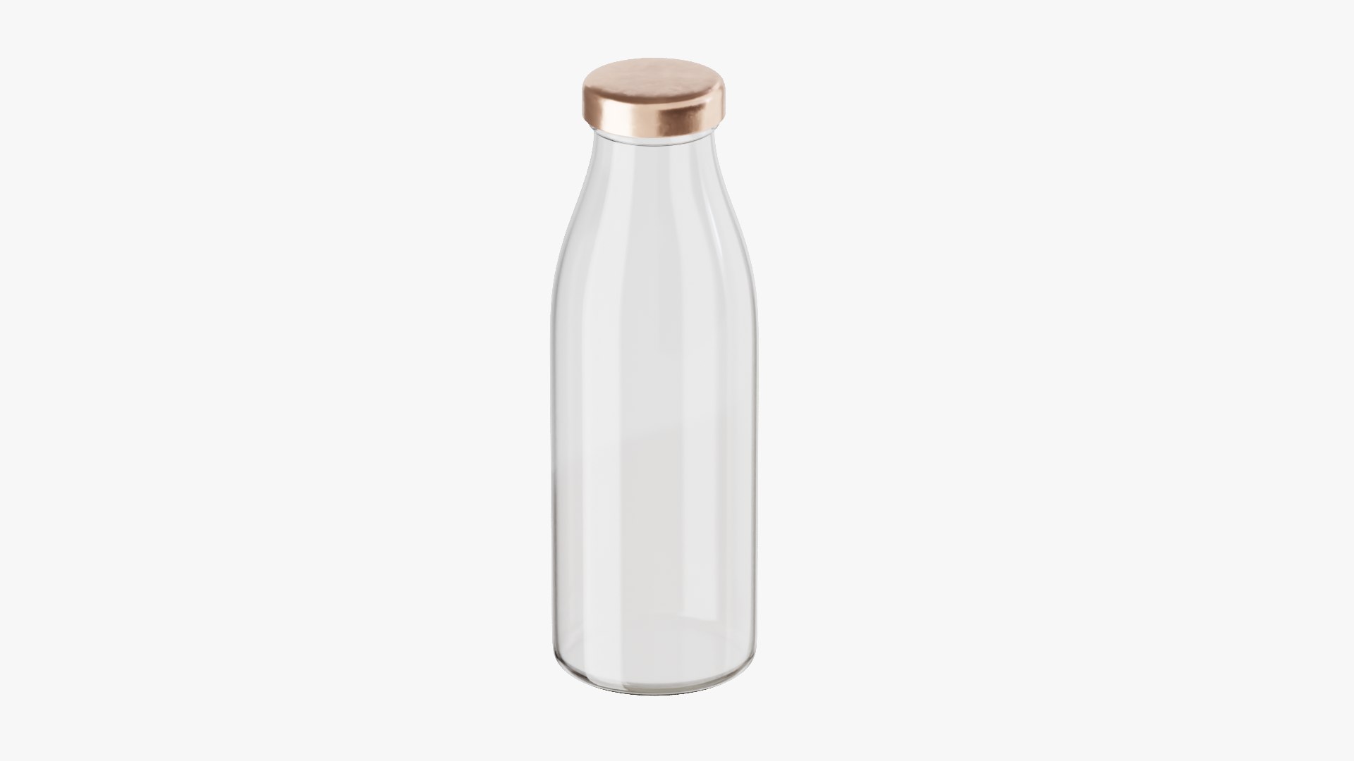 3D Empty Glass Milk Bottle - TurboSquid 2508860