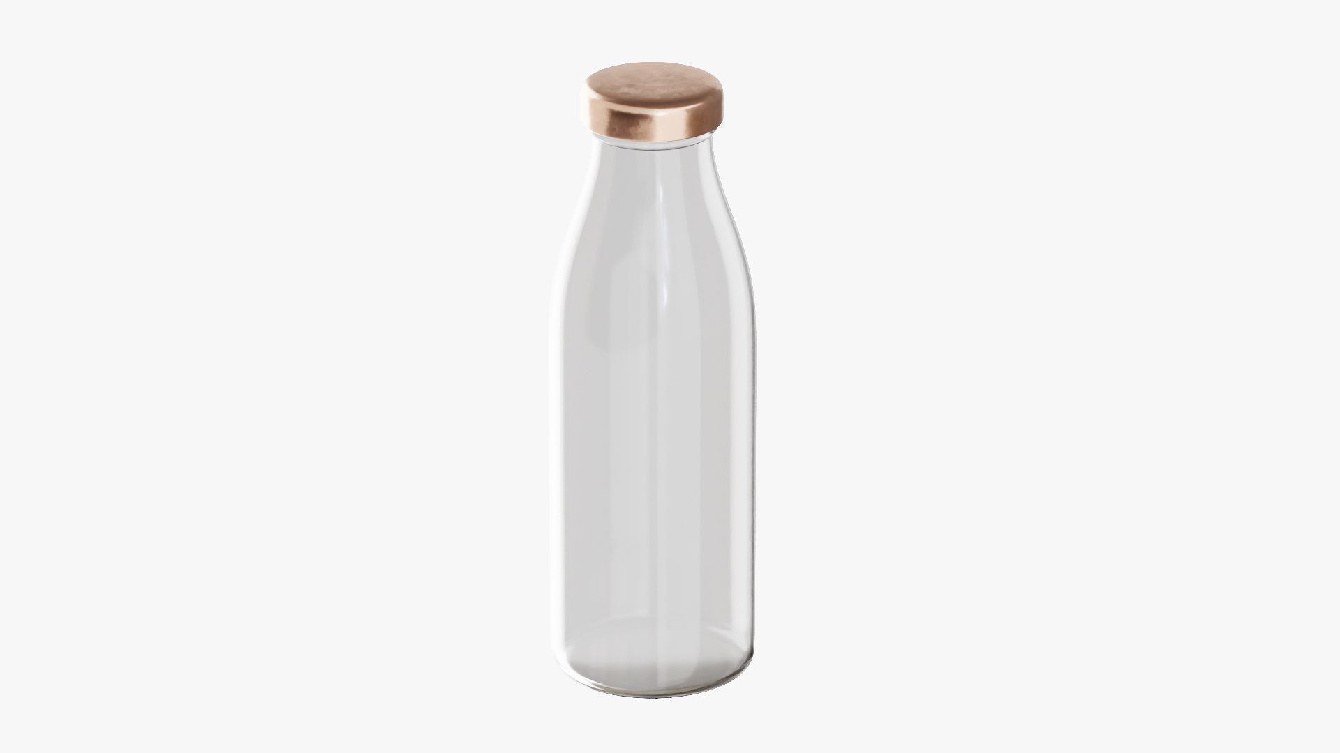 3D Empty Glass Milk Bottle - TurboSquid 2508860