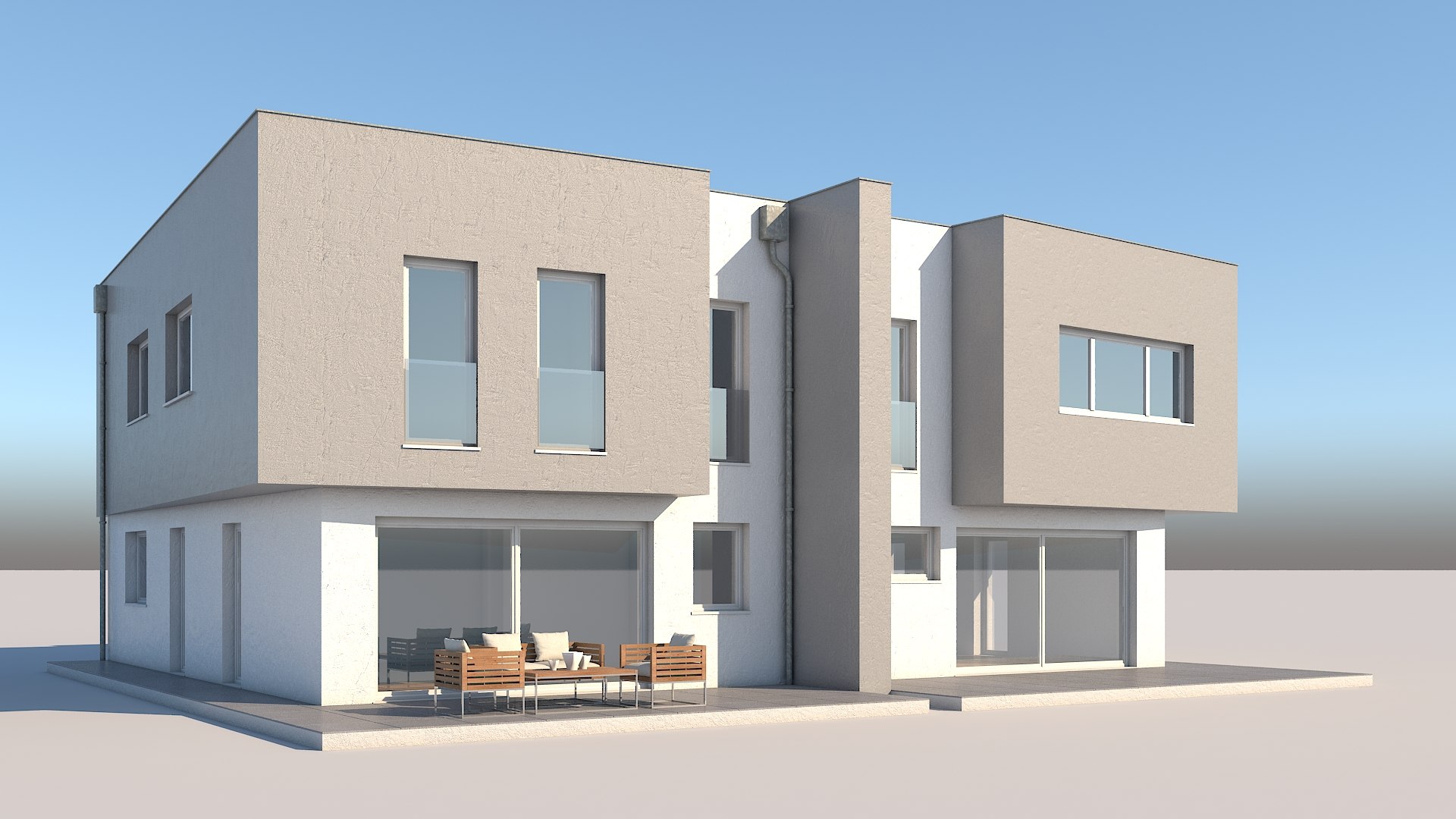 Apartment Building Duplex House Model - TurboSquid 1451748