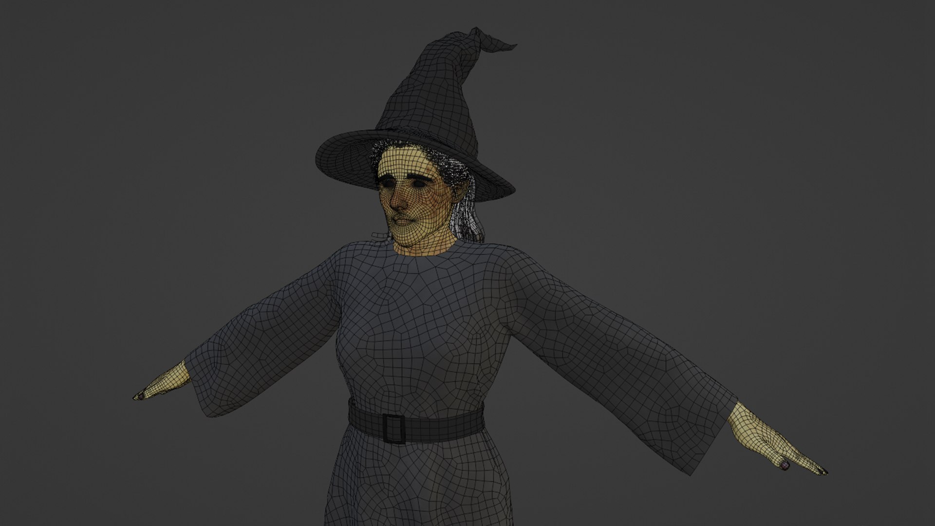 Realistic Rigged Terrible Witch Woman Character 3D Model 3D Model ...